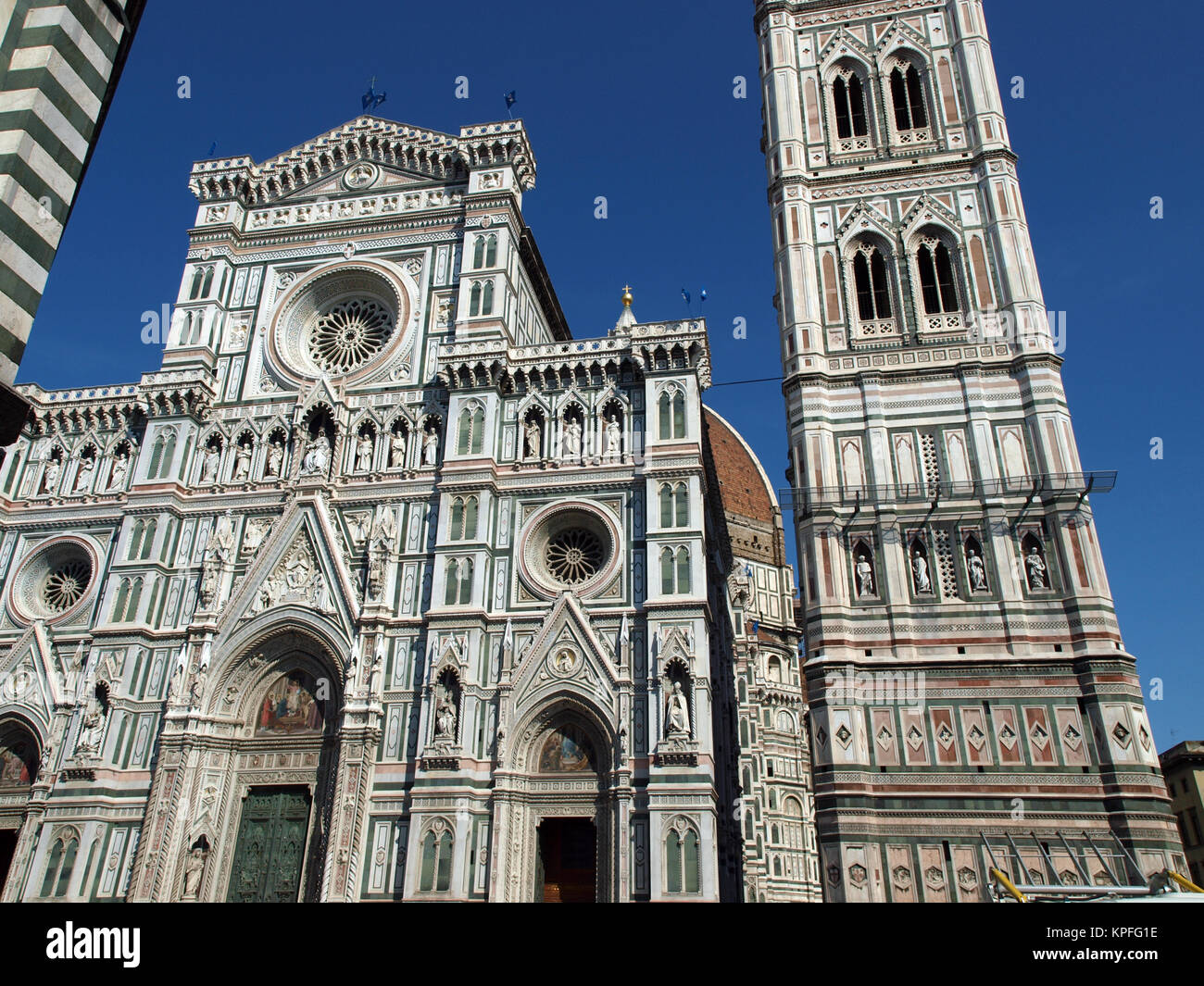 View of the Giotto's bell tower and Duomo - Florence Stock Photo - Alamy