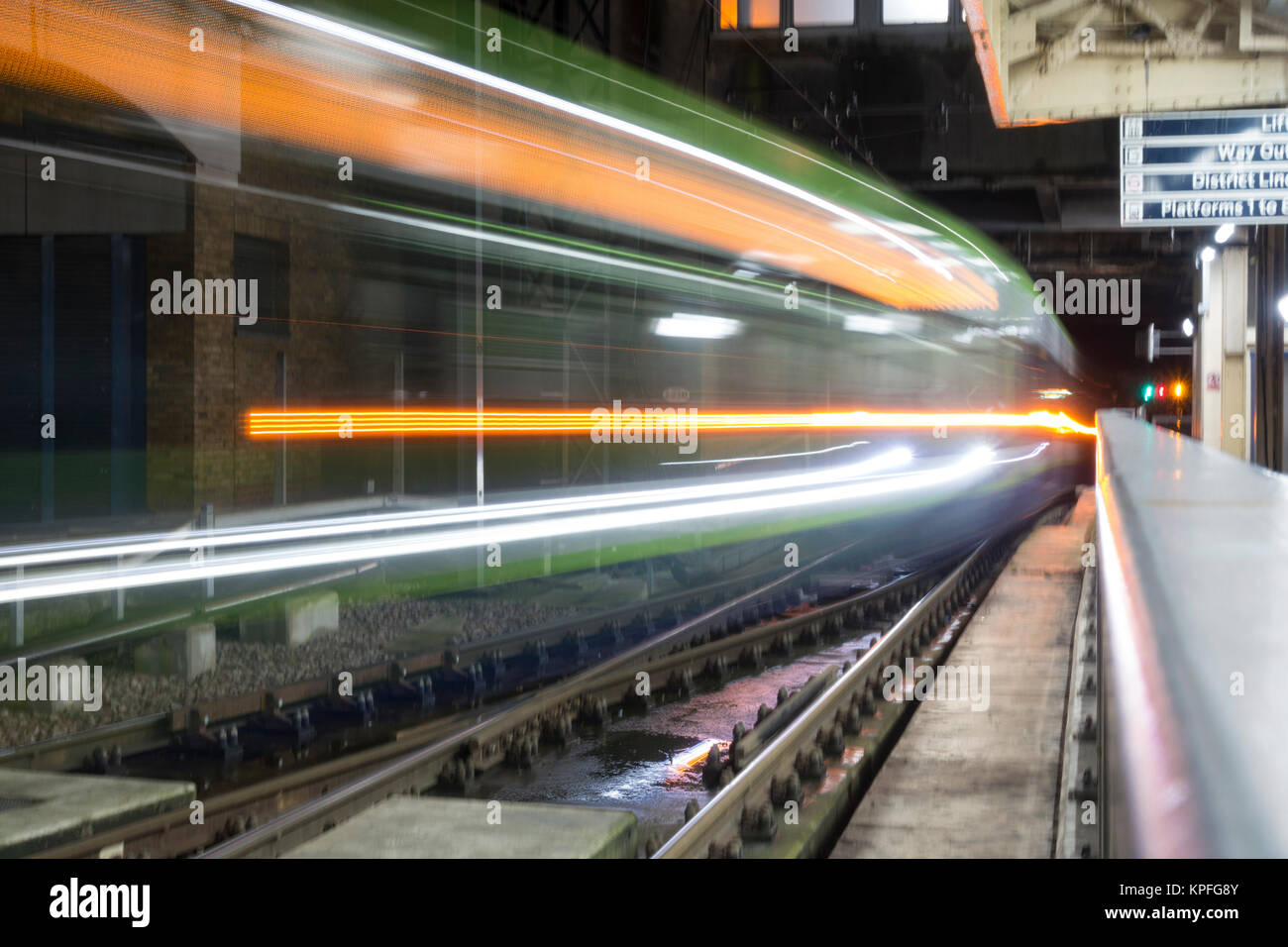 A Speeding Train Stock Photo - Alamy