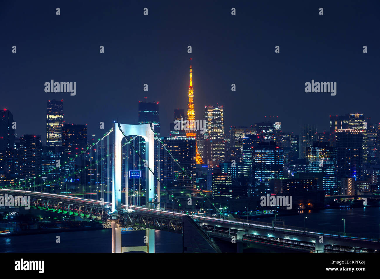 View of Tokyo cityscape at night in Japan Stock Photo - Alamy