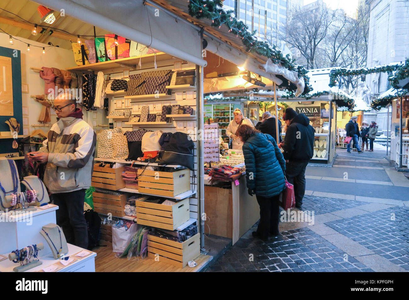 Holiday Market at Columbus Circle, NYC, USA Stock Photo - Alamy