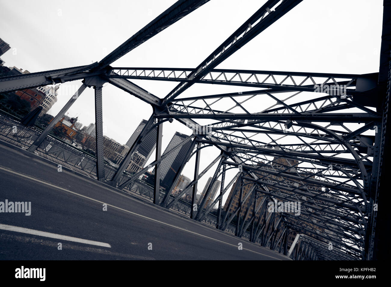 view of the Waibaidu Bridge in Shanghai,China Stock Photo - Alamy