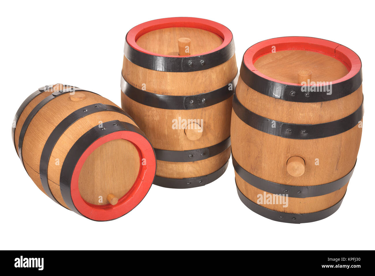 three old beer barrels Stock Photo - Alamy