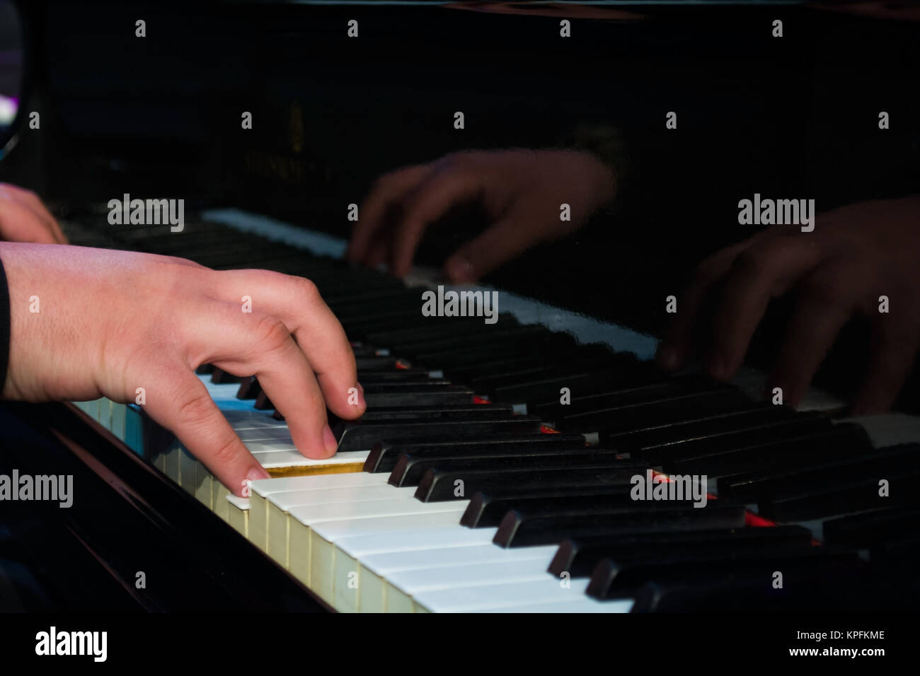 man playing piano Stock Photo - Alamy