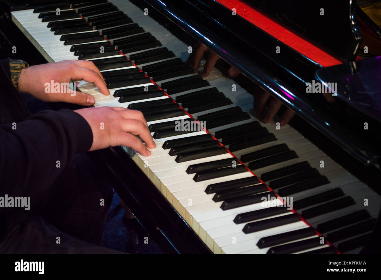 man playing piano Stock Photo - Alamy