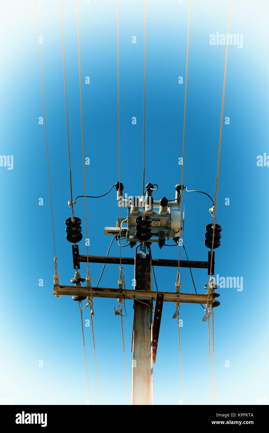 in australia the concept of power line with electrical pole in the ...