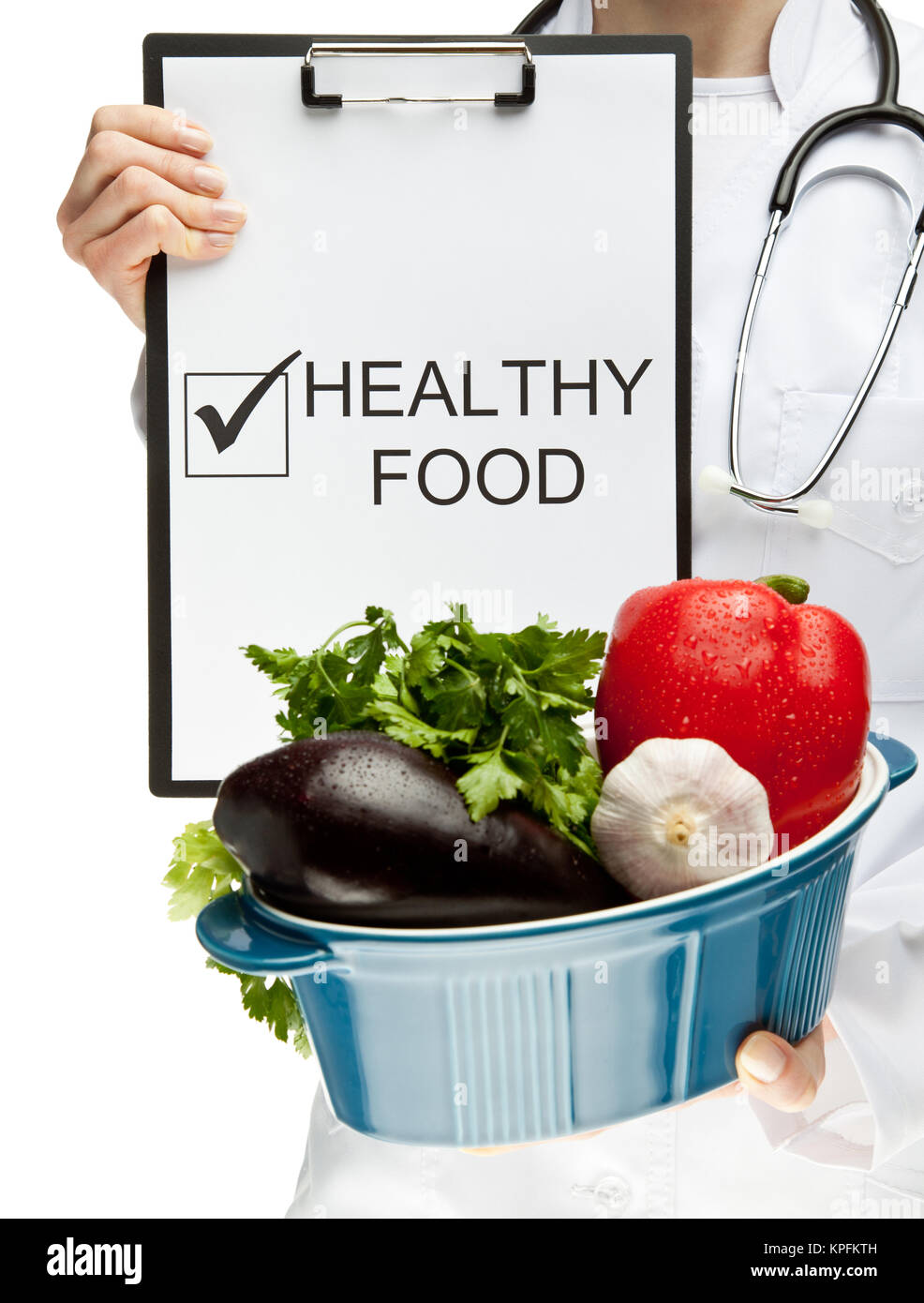 Doctor advising healthy food Stock Photo - Alamy