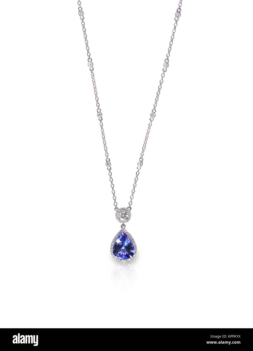 Dark Blue Diamond Necklace