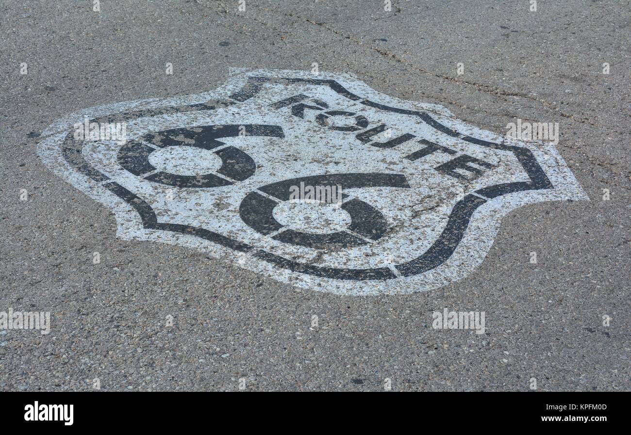 The mythical Route 66 sign in Texas, USA Stock Photo - Alamy