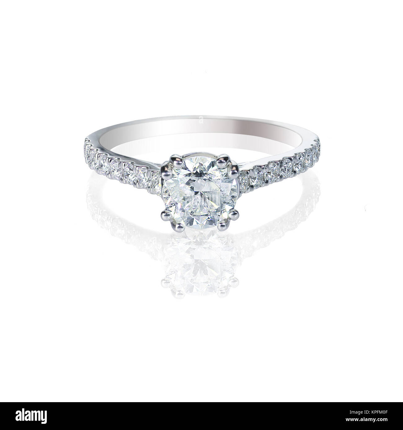 Diamond solitaire engagment wedding ring Stock Photo - Alamy