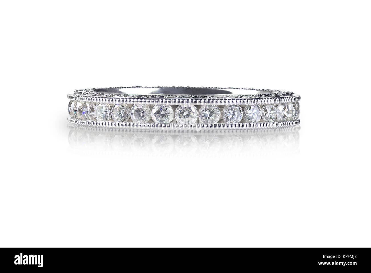 Beautiful Diamond Wedding Anniversary Eternity Band Ring Stock Photo ...