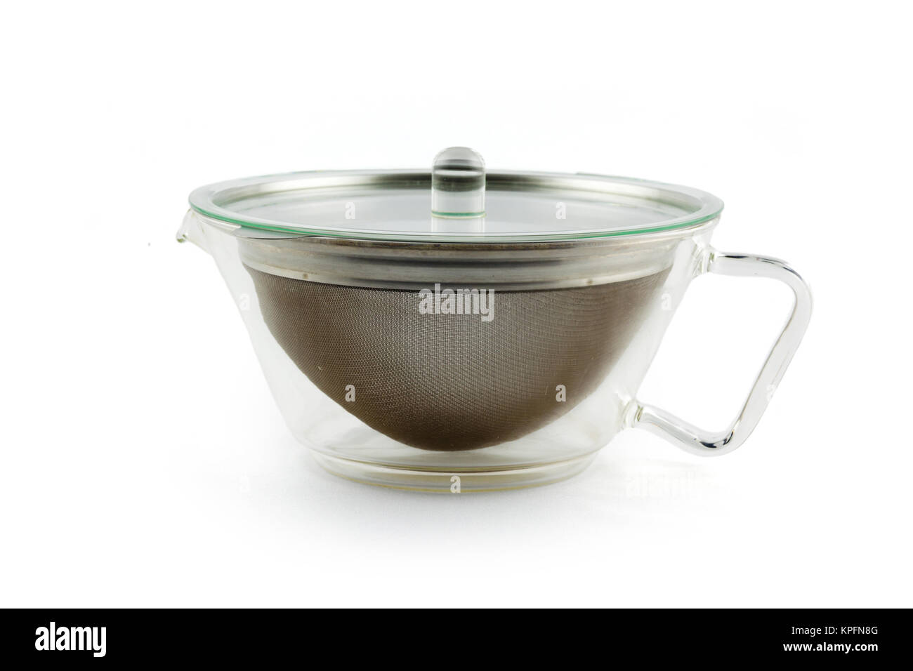 Teapot with tea sieve Stock Photo - Alamy