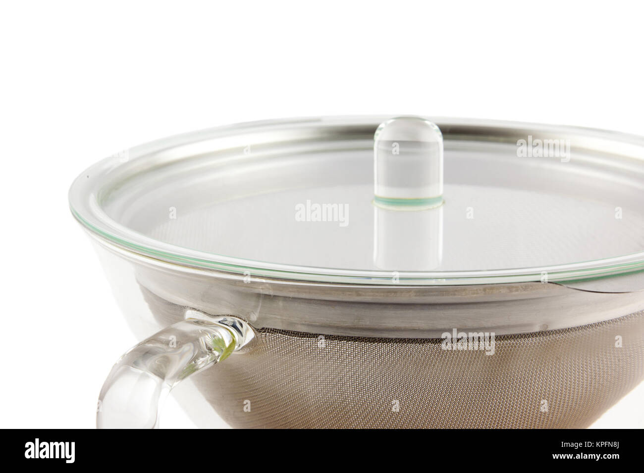 Teapot with tea sieve Stock Photo - Alamy