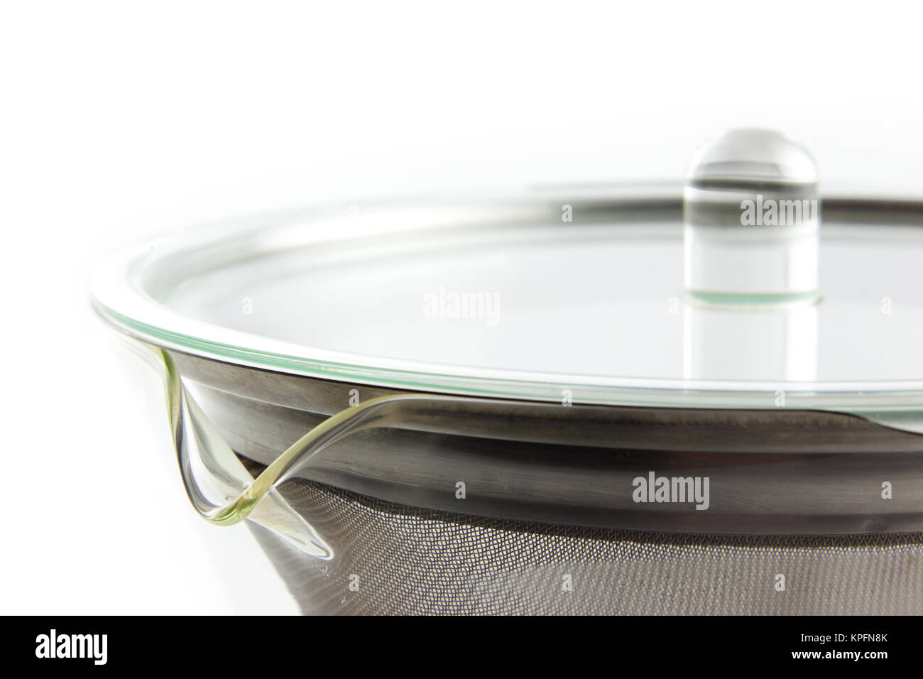 Teapot with tea sieve Stock Photo - Alamy