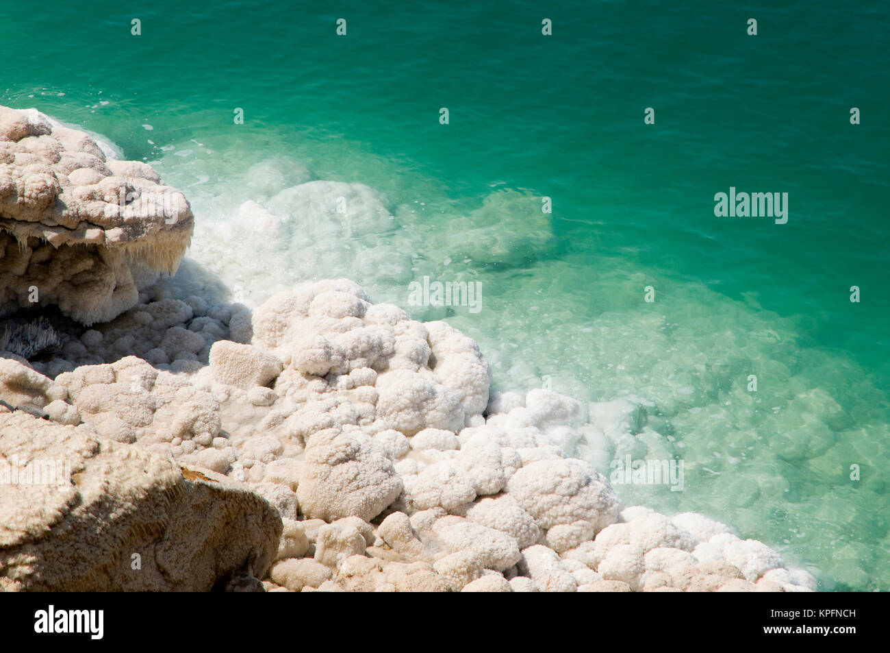 Jordan, Dead Sea, salt on the sea shore Stock Photo - Alamy