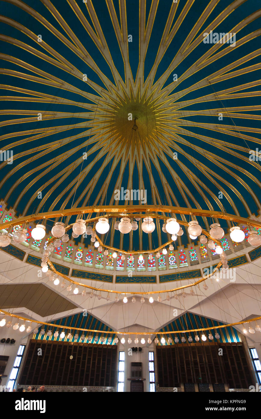 Jordan, Amman, King Abdullah Mosque, dome interior Stock Photo - Alamy