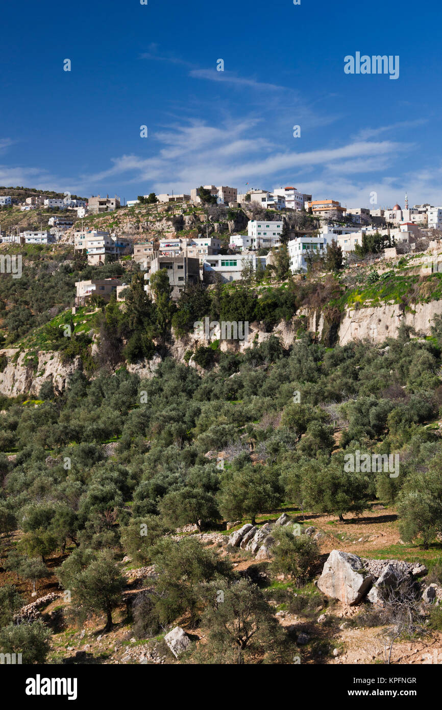 Jordan, Anjara, elevated town view near Ajloun Stock Photo - Alamy