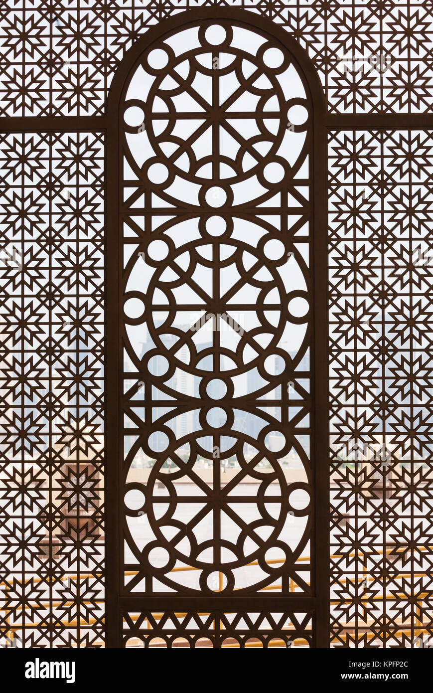 Qatar, Doha, Abdul Wahhab Mosque, The State Mosque of Qatar, window ...