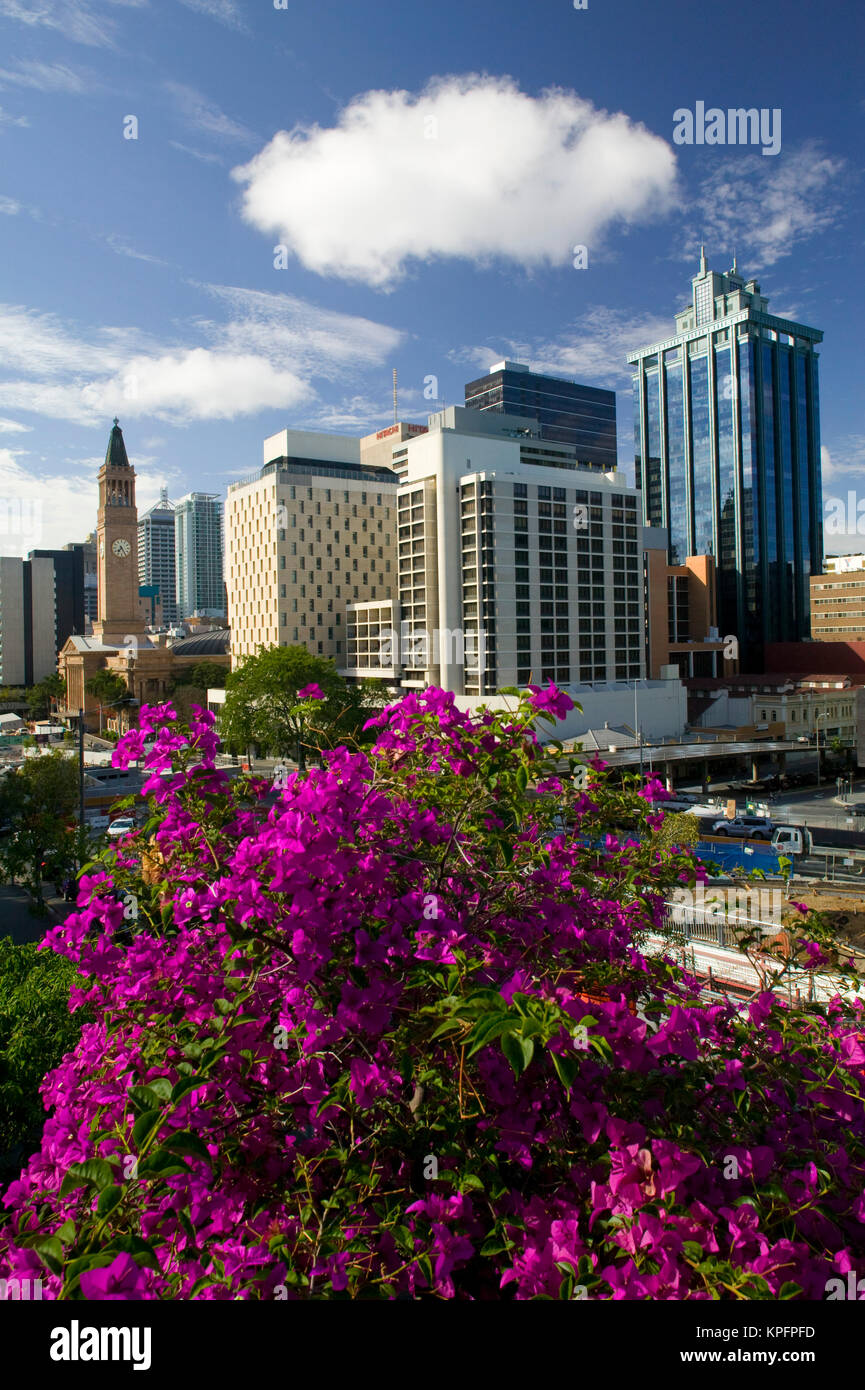 Australia, Queensland, Brisbane. Morning View towards Brisbane City ...