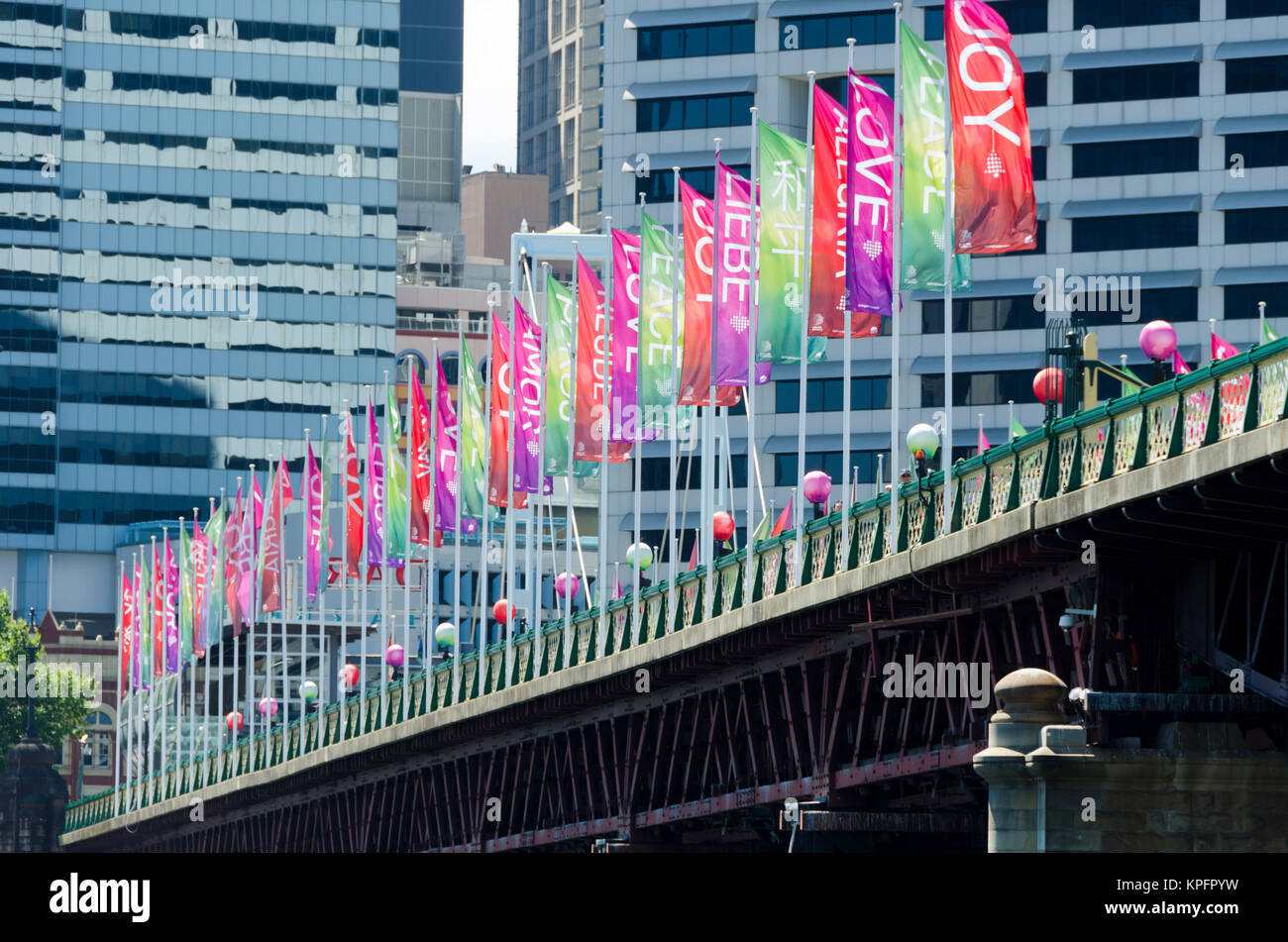 Flags on bridge hi-res stock photography and images - Alamy