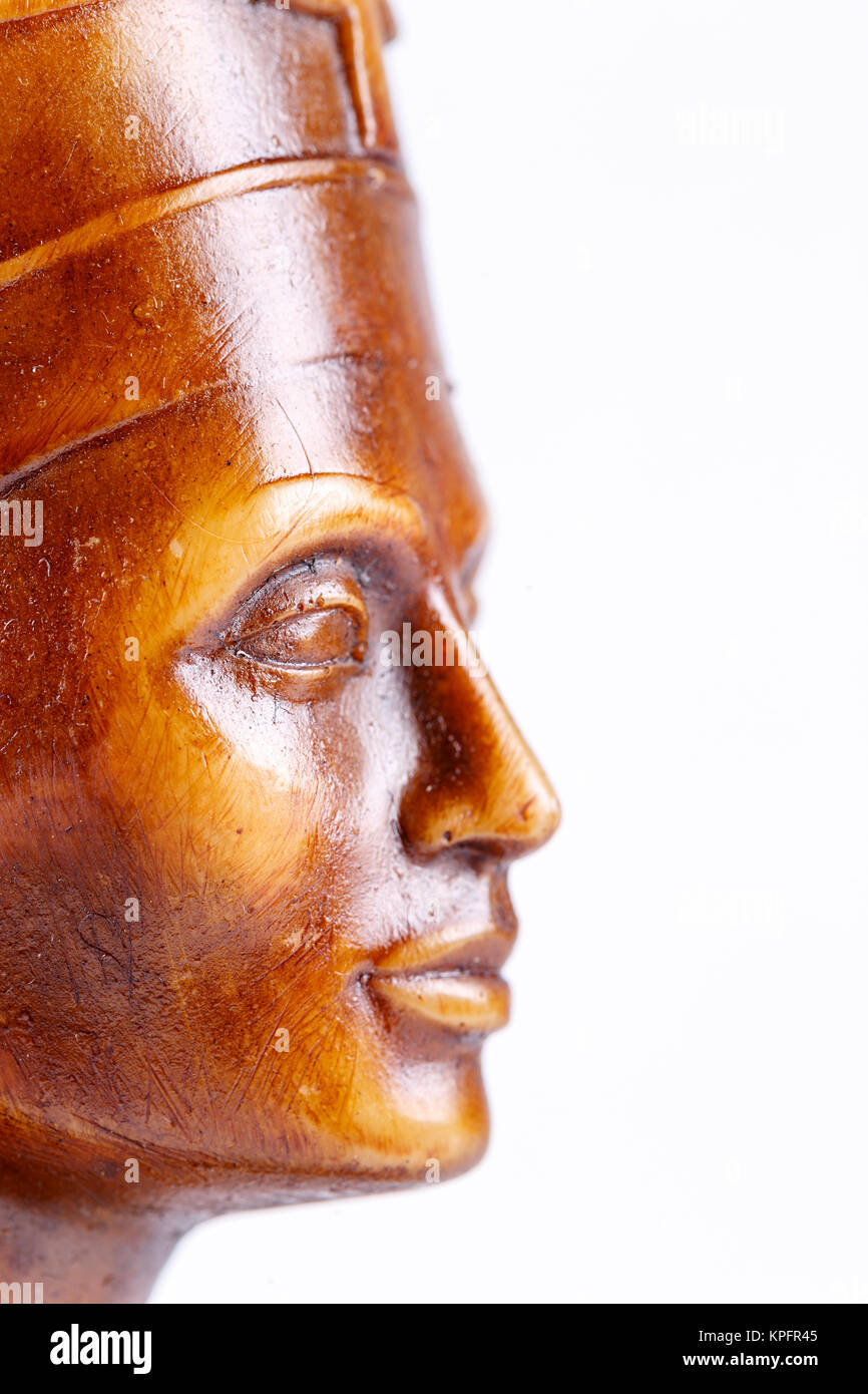 Face of Wooden statue,pharaoh isolated Stock Photo - Alamy