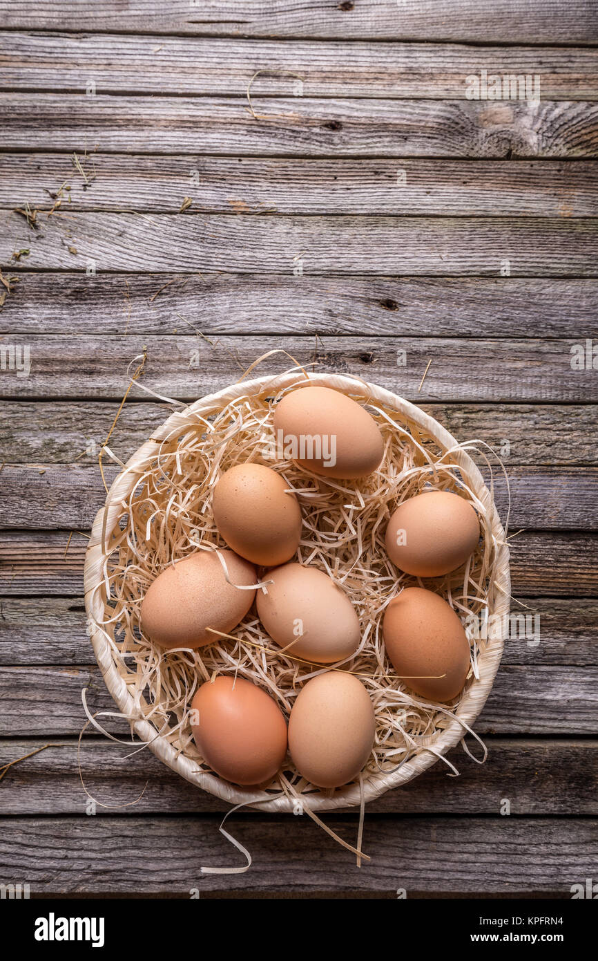 Top view of eggs Stock Photo - Alamy
