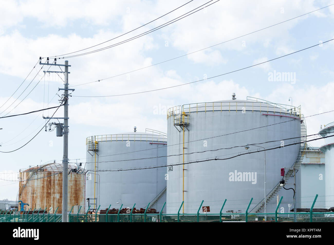 Industrial oil tanks Stock Photo - Alamy