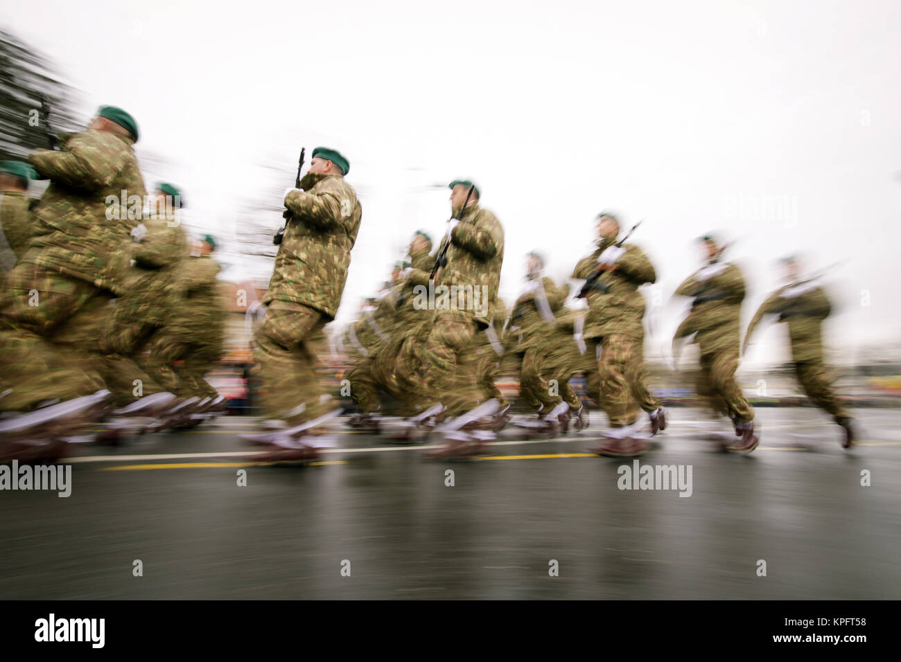 Armed soldiers take part at a military parade Stock Photo - Alamy