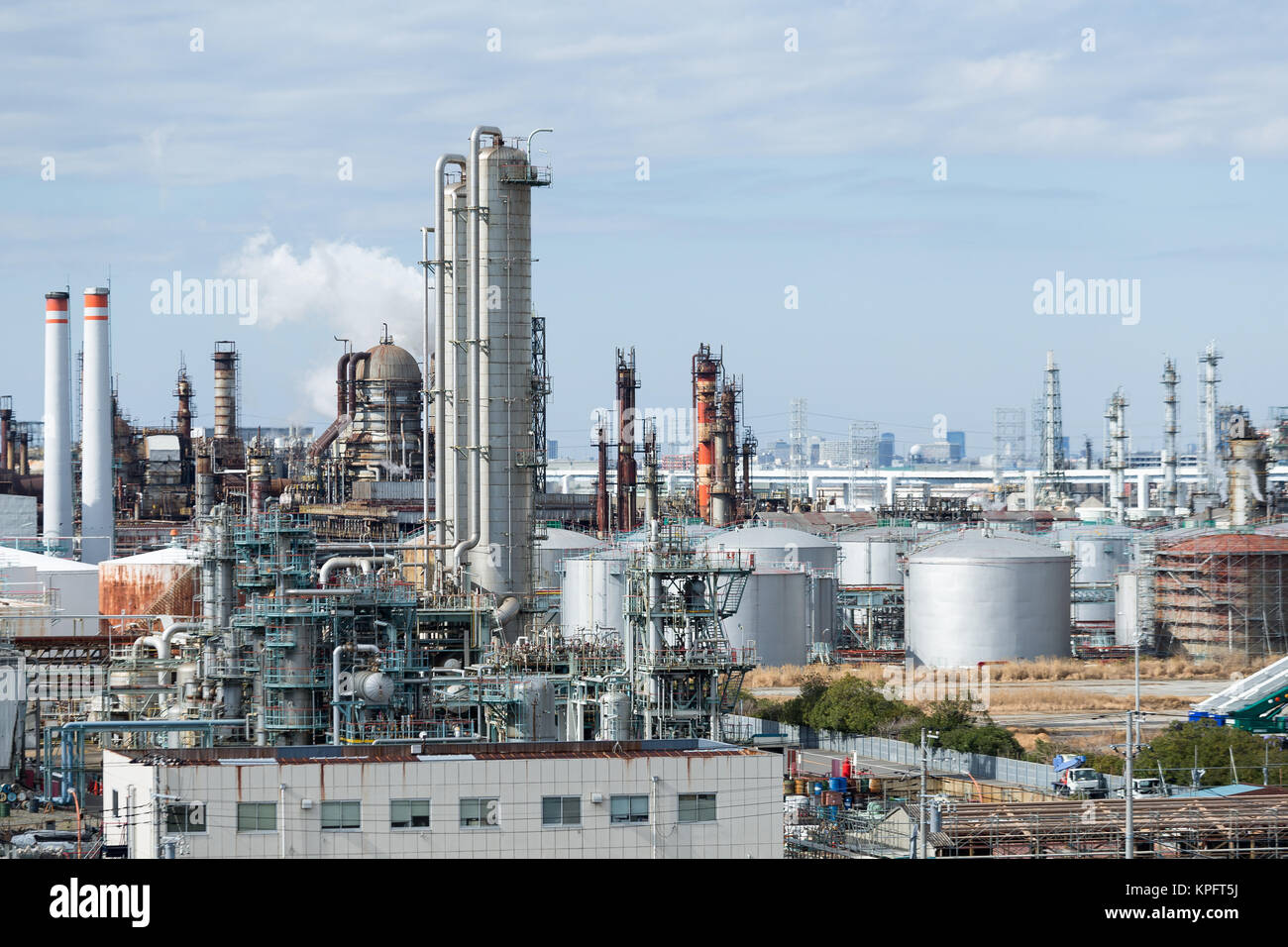 Industrial factory in kawasaki, Japan Stock Photo - Alamy