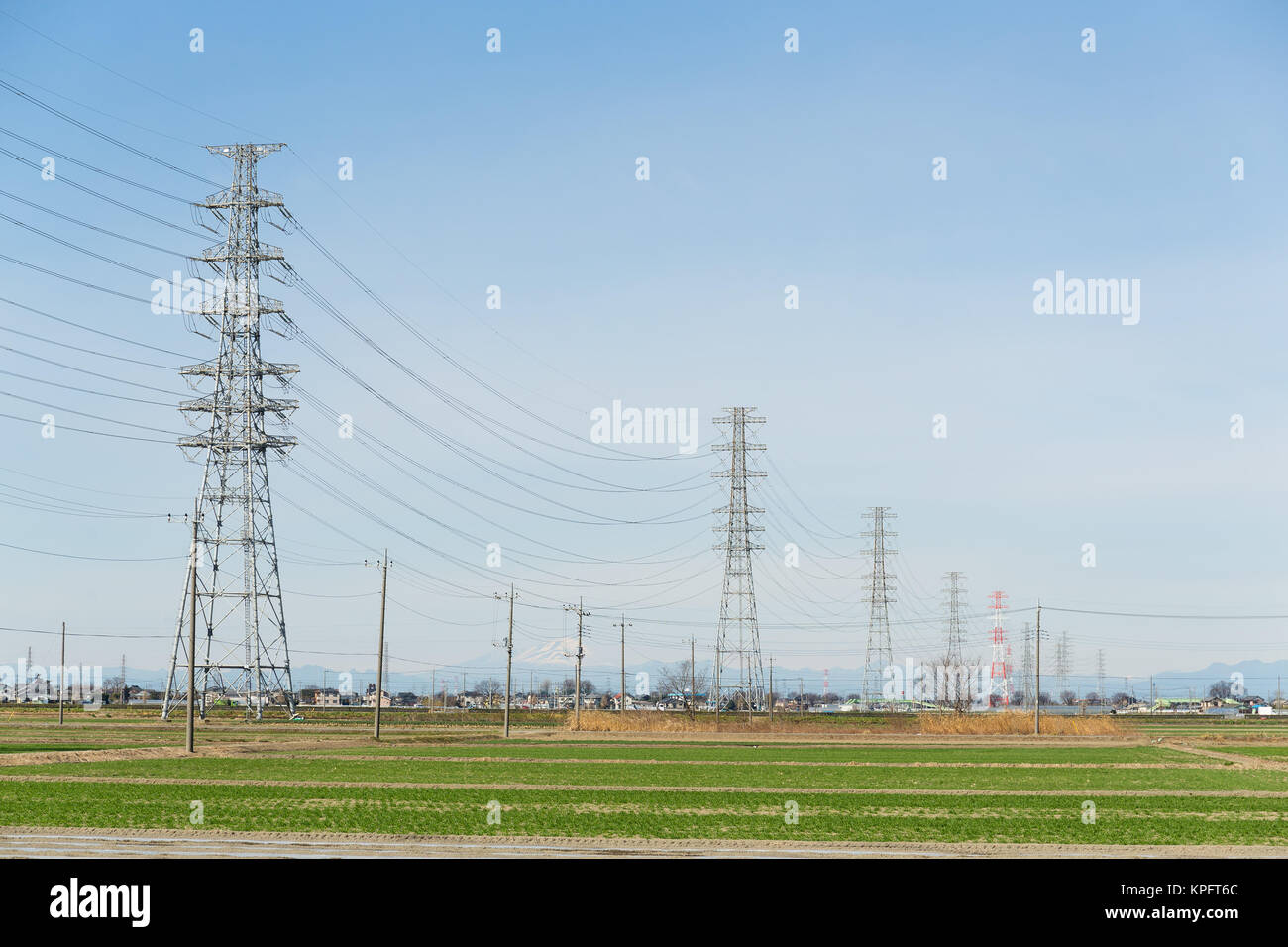 Power tower in countryside Stock Photo - Alamy