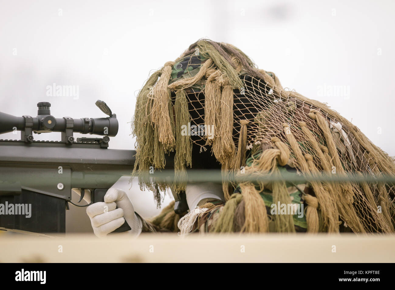 Romanian army sniper takes part at a military parade Stock Photo - Alamy