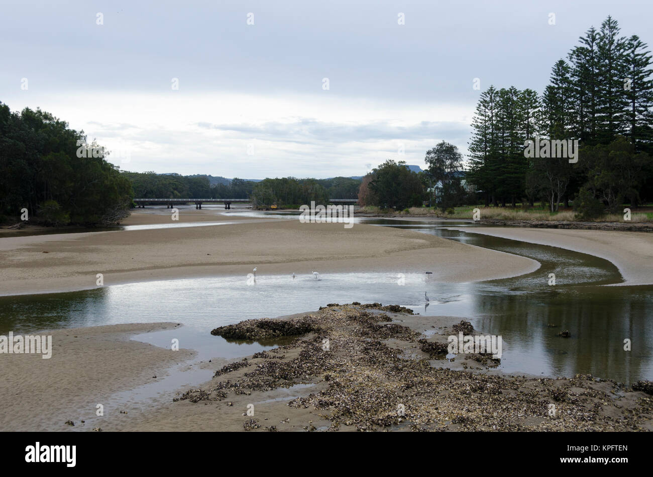 Crooked River estuary, Gerroa, New South Wales, Australia Stock Photo ...