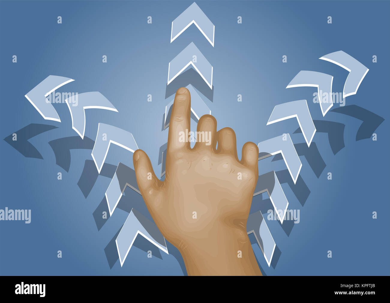 choice. human hand and arrows Stock Photo - Alamy