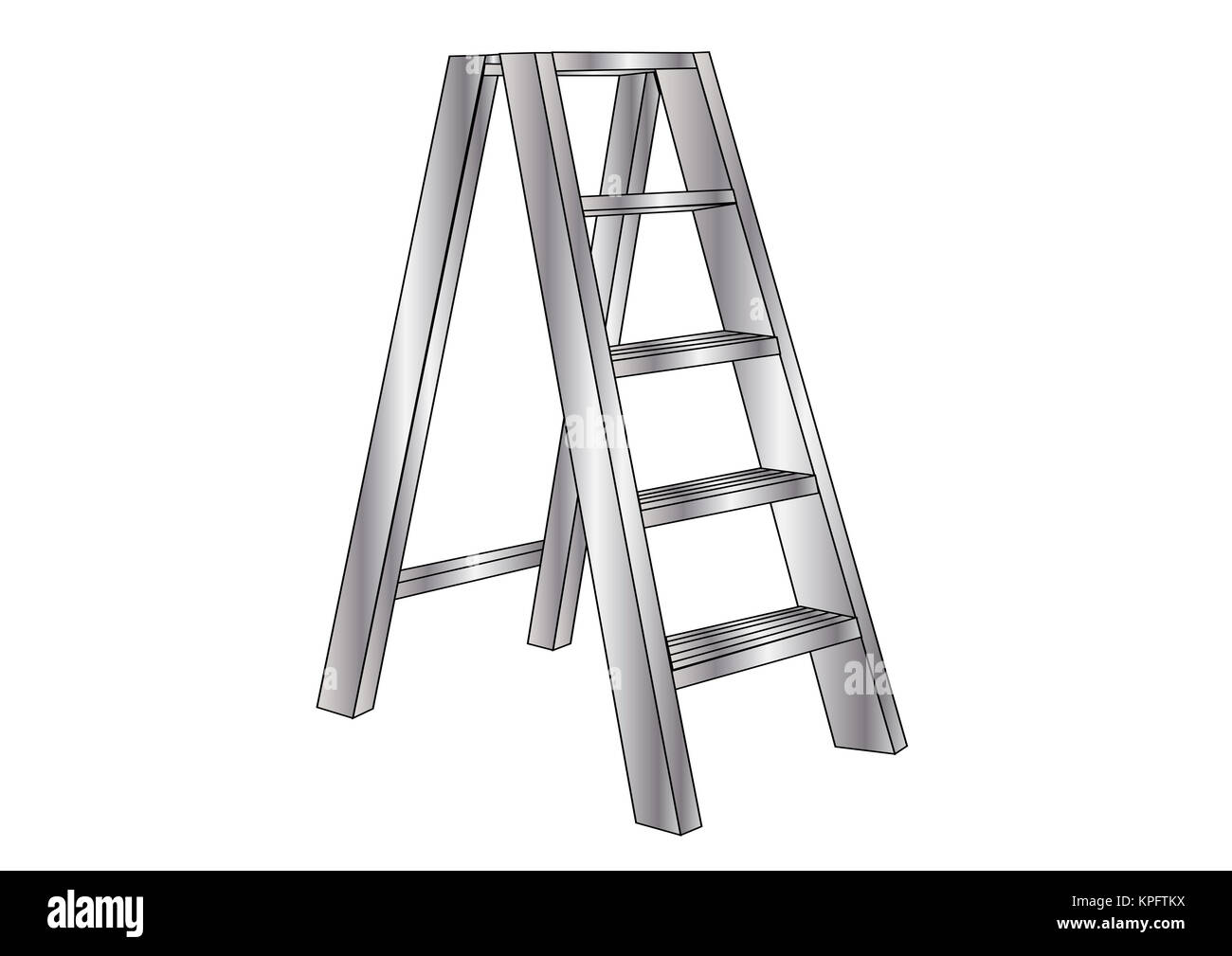 Aluminum ladder illustration hi-res stock photography and images - Alamy