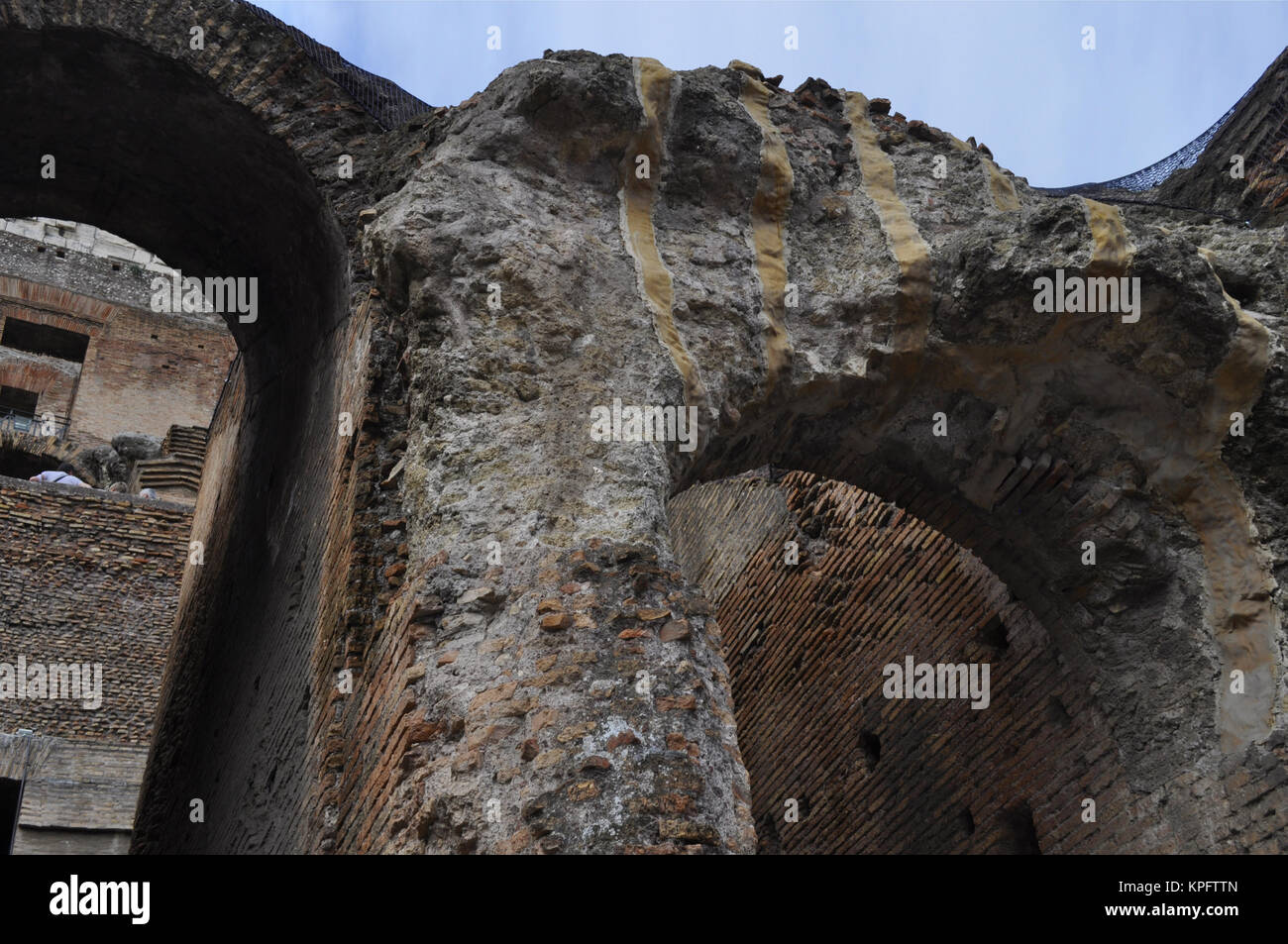 stonework in the colosseum of rome Stock Photo - Alamy