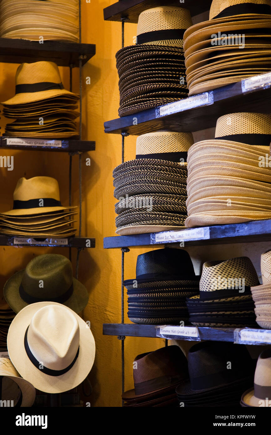 Puerto Rico, San Juan, Old San Juan, straw hats Stock Photo - Alamy