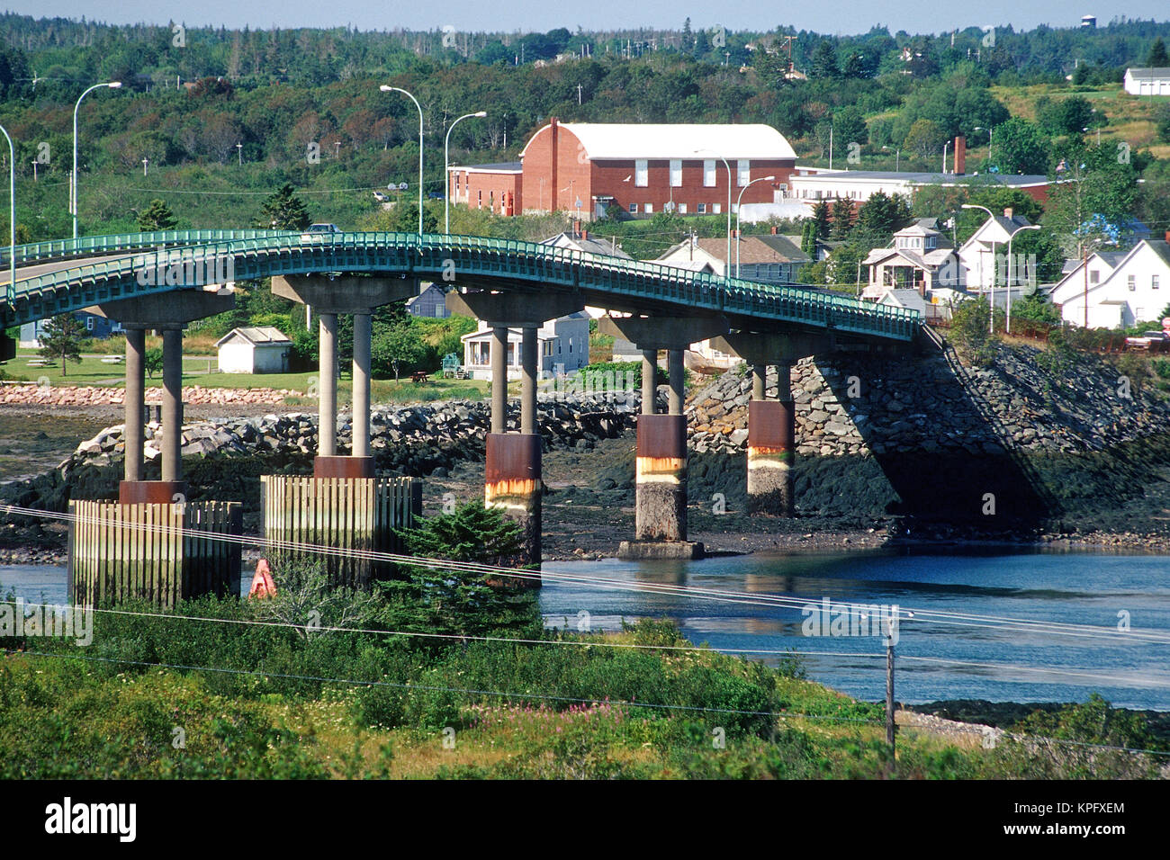 Canada, New Brunswick, Campabello Island. A view of Roosevelt ...