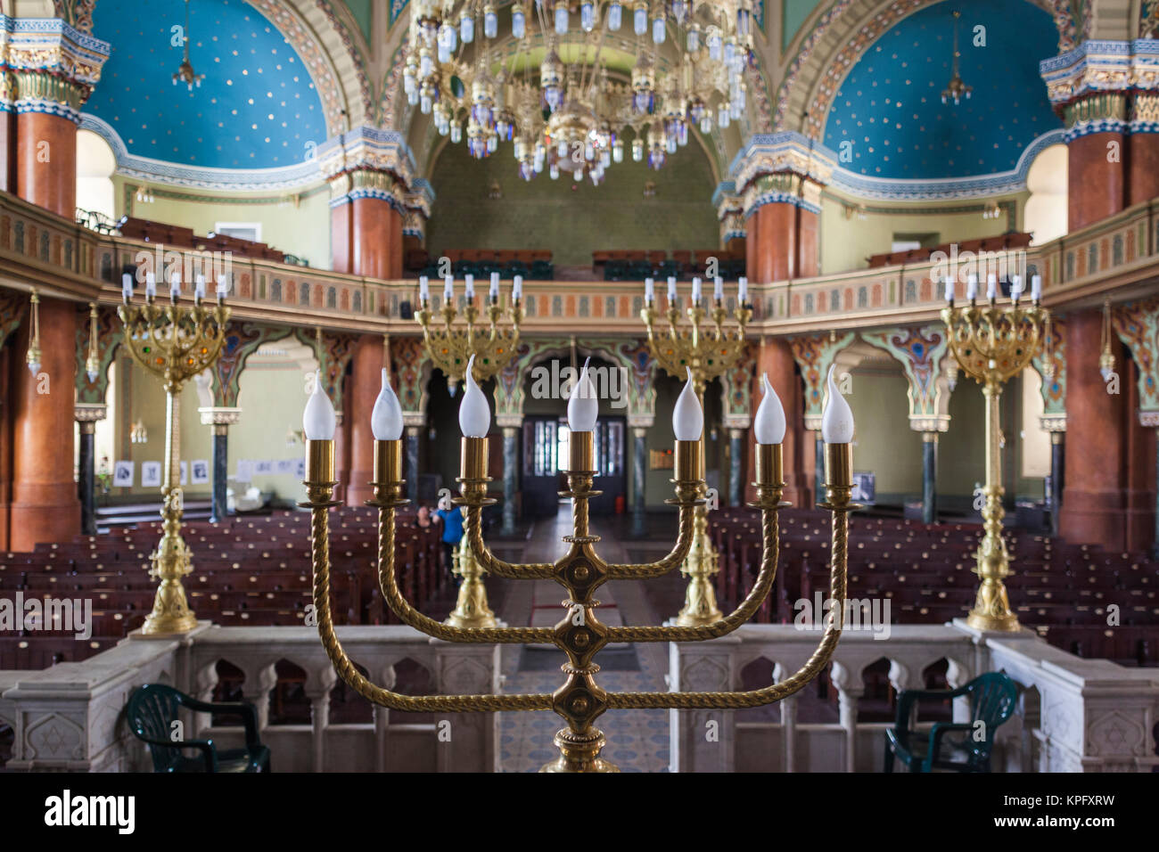 Bulgaria, Sofia, Sofia Synagogue, built 1909, second largest Sephardic Synagogue in interior ...