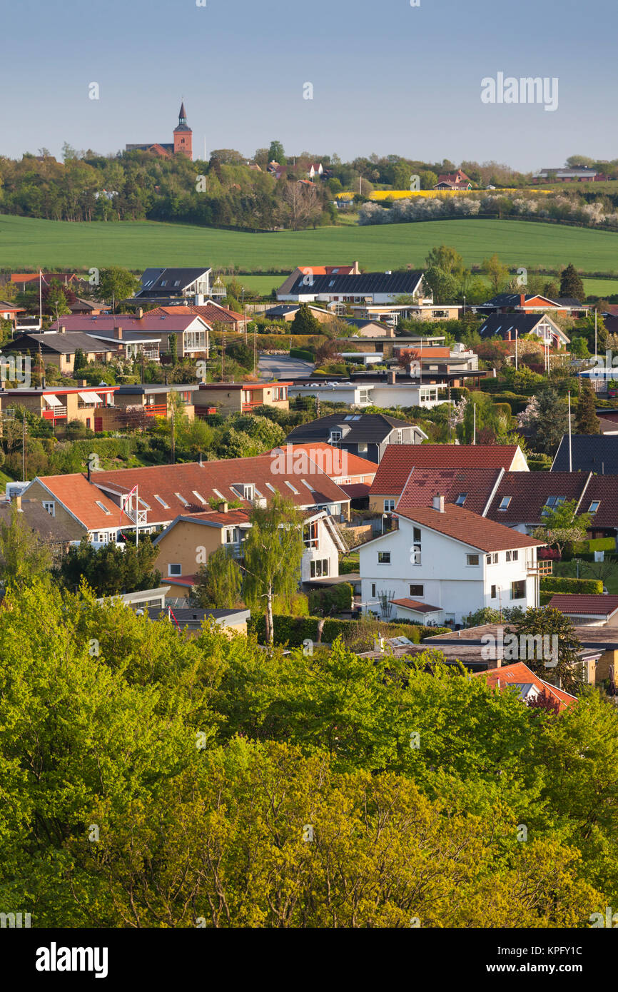 Denmark, Tasinge, Vindeby, elevated town view Stock Photo - Alamy