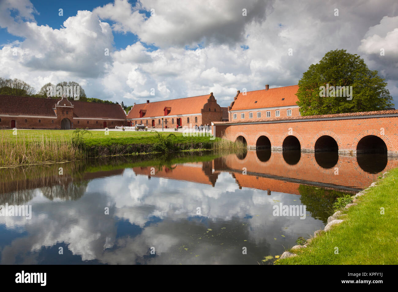 Denmark, Jutland, Auning, Gammel Estrup manor house, manor buildings Stock Photo - Alamy
