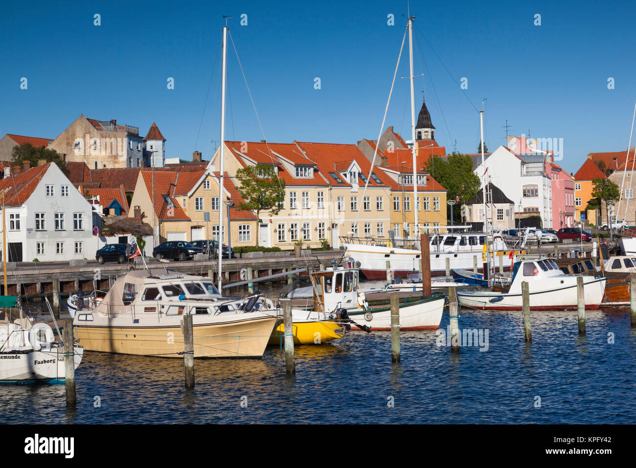Denmark, Funen, Faaborg, port view Stock Photo - Alamy