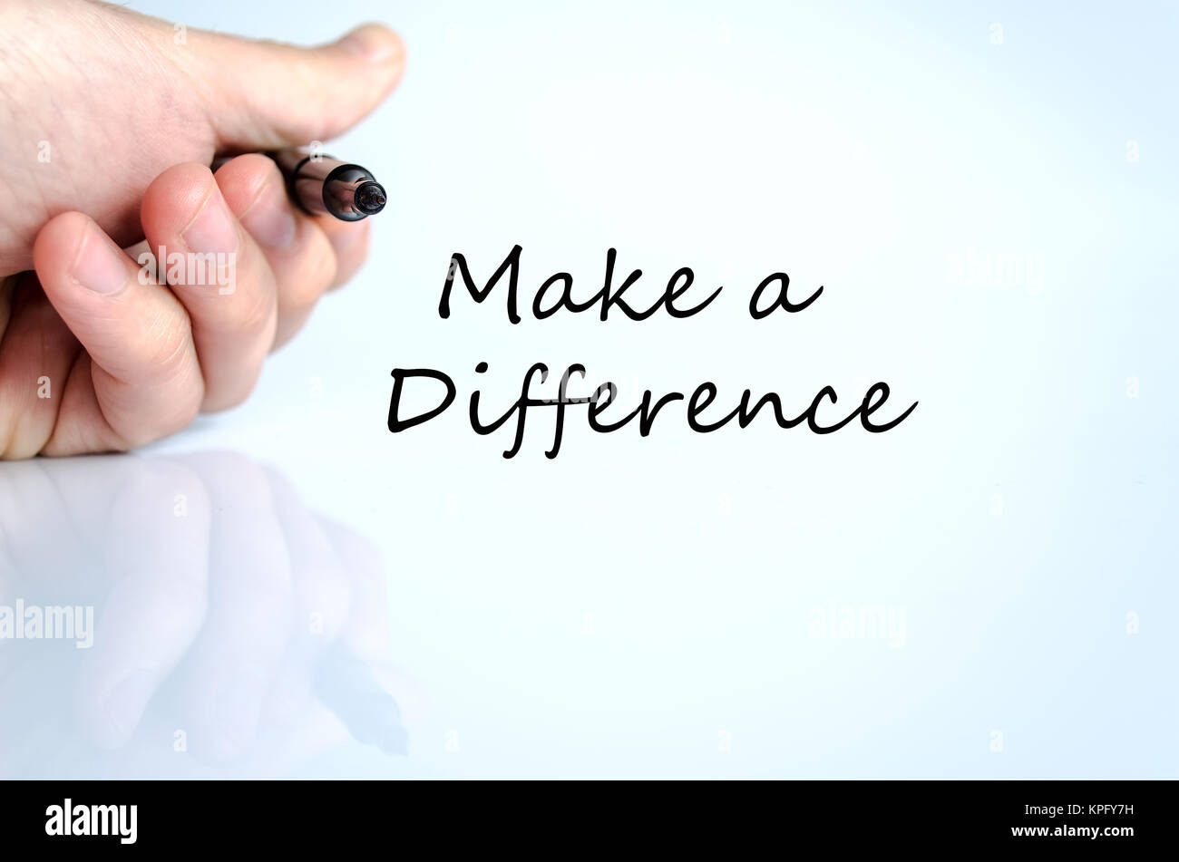 Make a difference text concept Stock Photo - Alamy