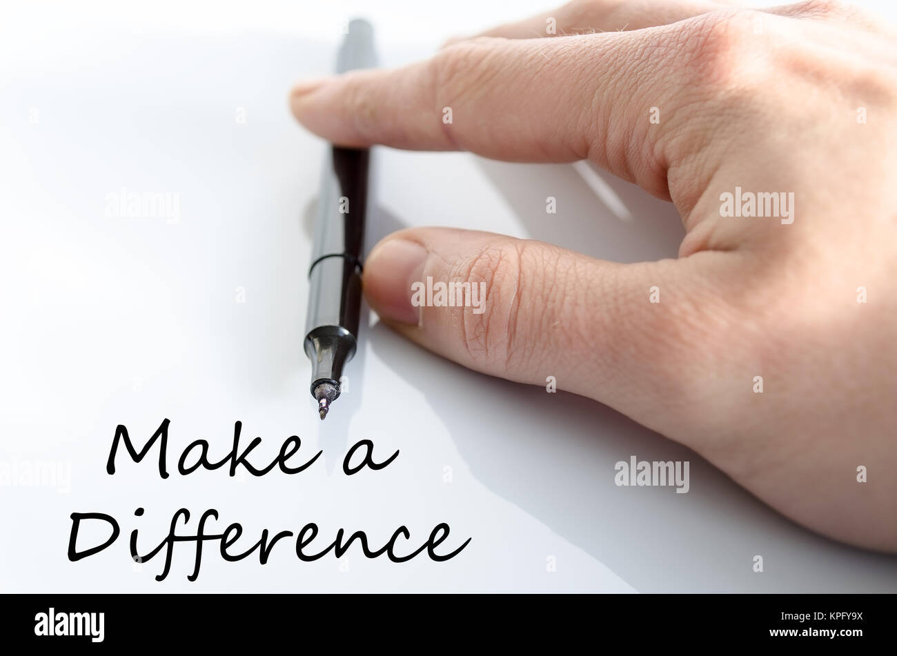 Make a difference text concept Stock Photo - Alamy