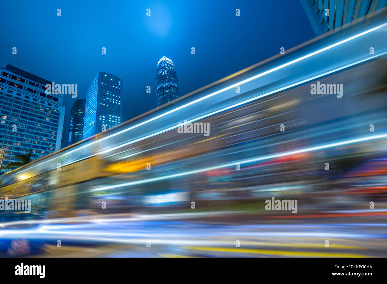 Traffic light trails in downtown of Shenzhen,China Stock Photo - Alamy