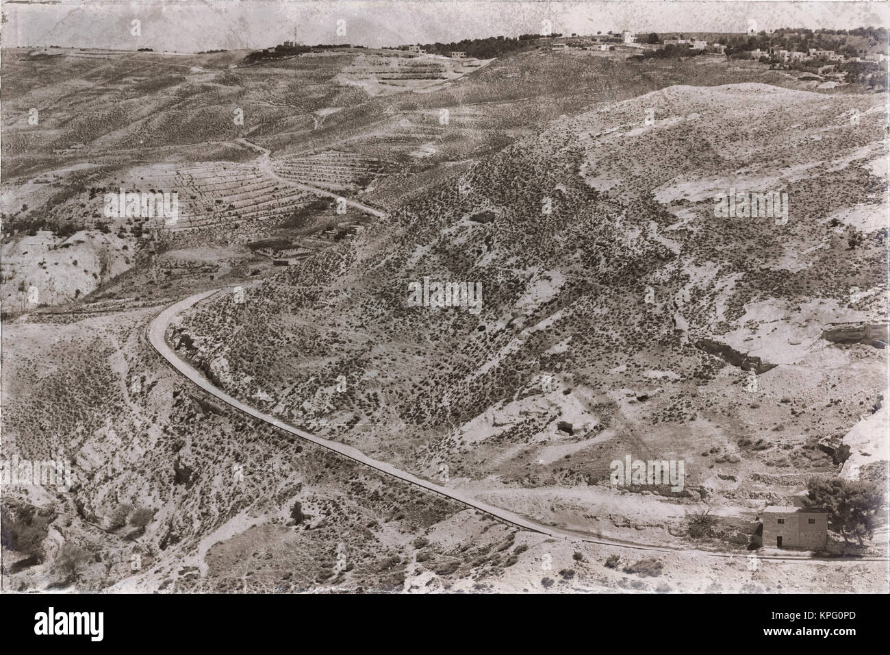 in the mountain of eden jordan the view from the antique castle Stock ...