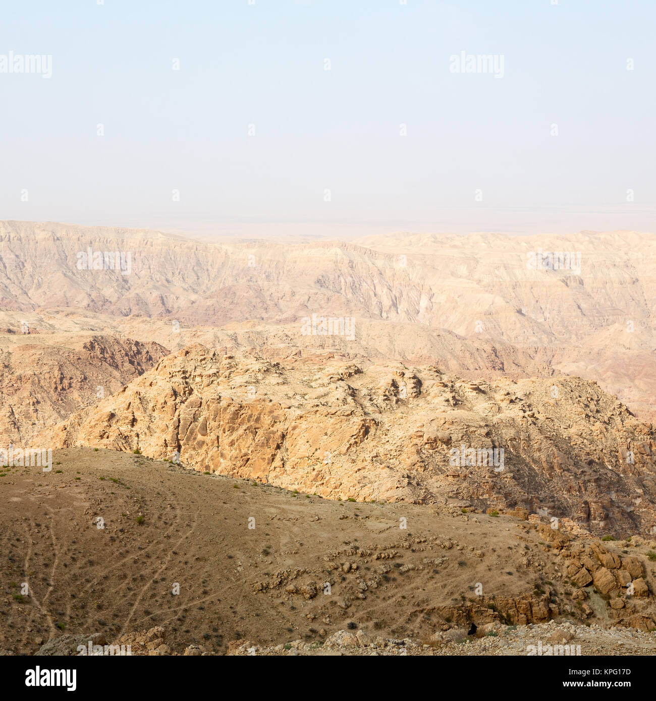 in the mountain of eden jordan the view from the antique castle Stock ...