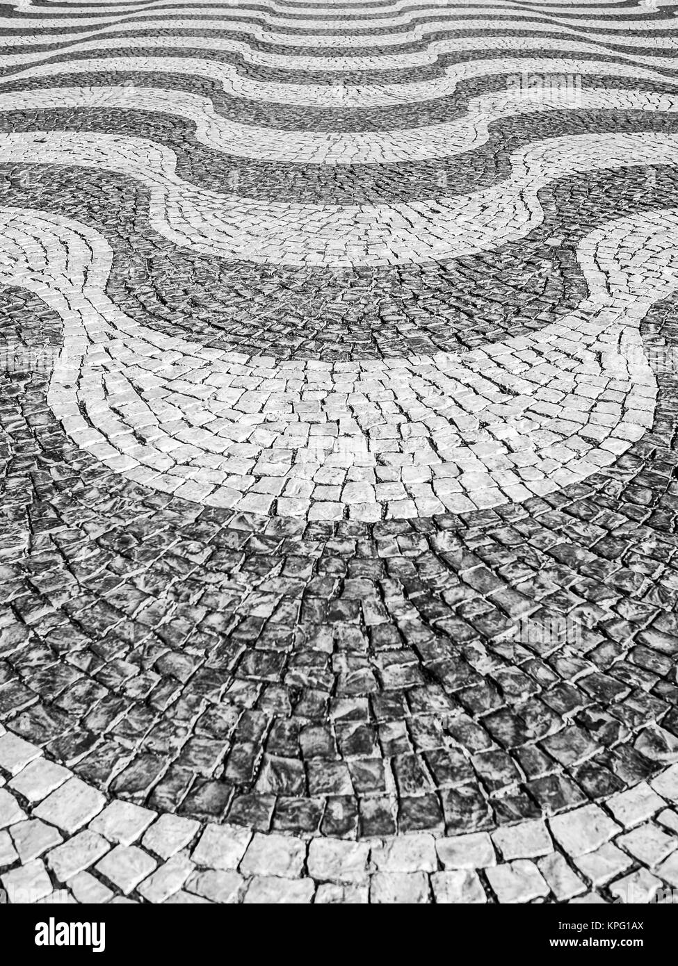 Typical Lisbon pavement waves Stock Photo - Alamy