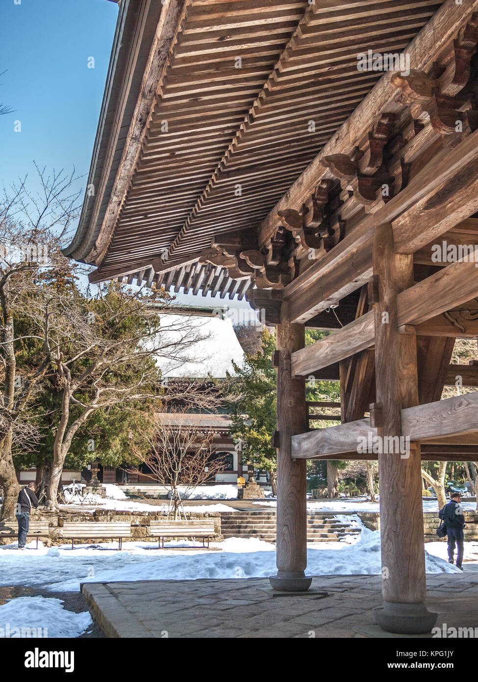 Kamakura, Japan - February 21, 2014 - View of traditional buildings in ...