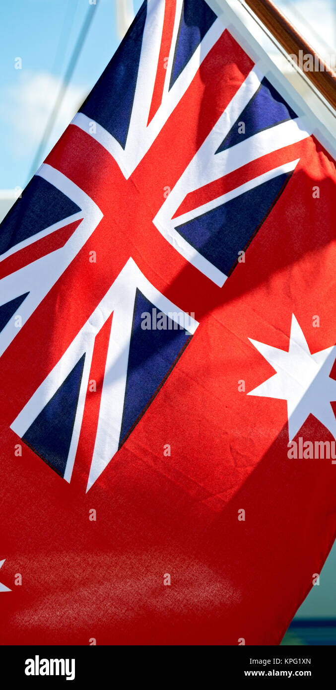 in australia the navy flag in the wind Stock Photo - Alamy