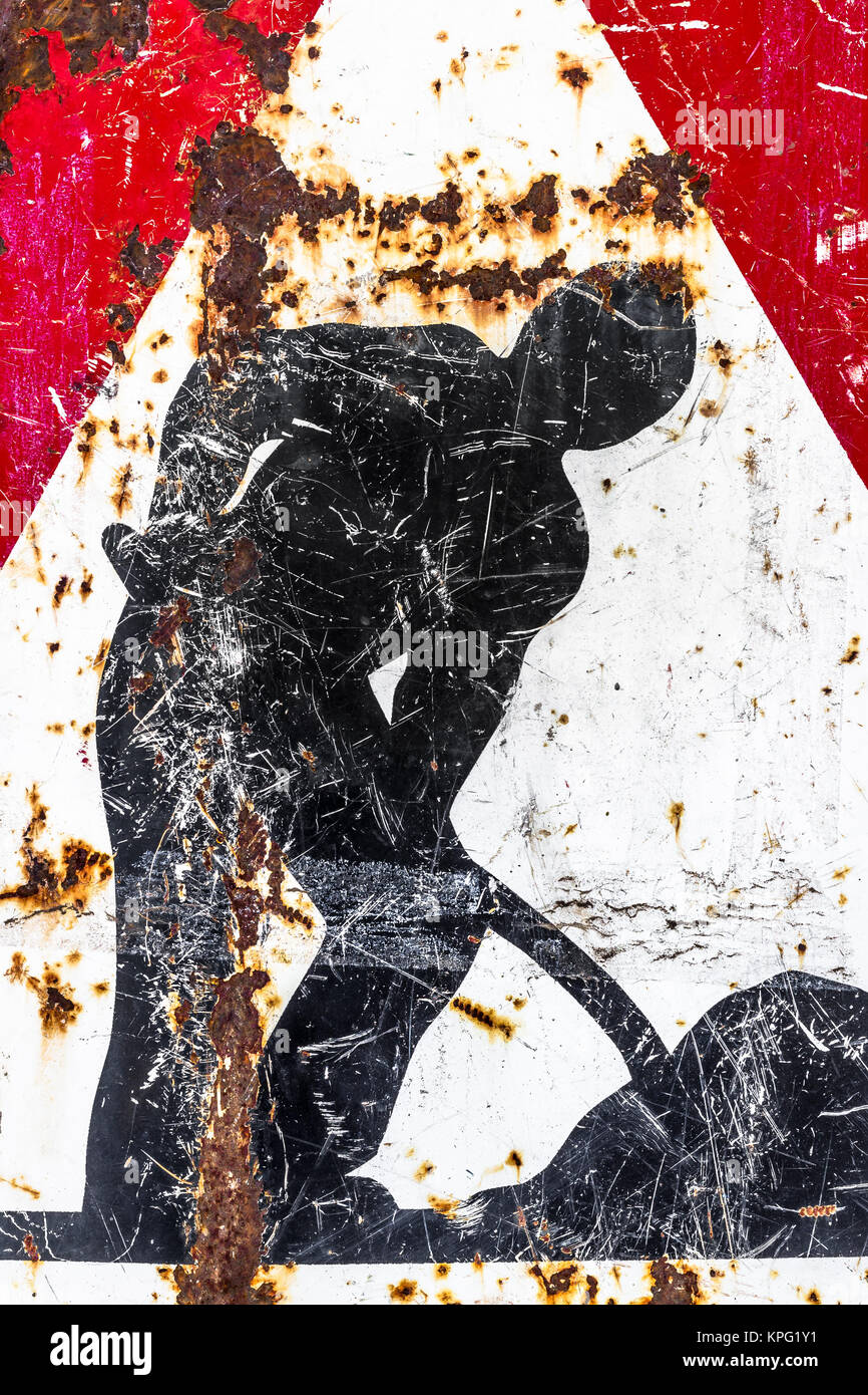 Work in progress road sign Stock Photo - Alamy