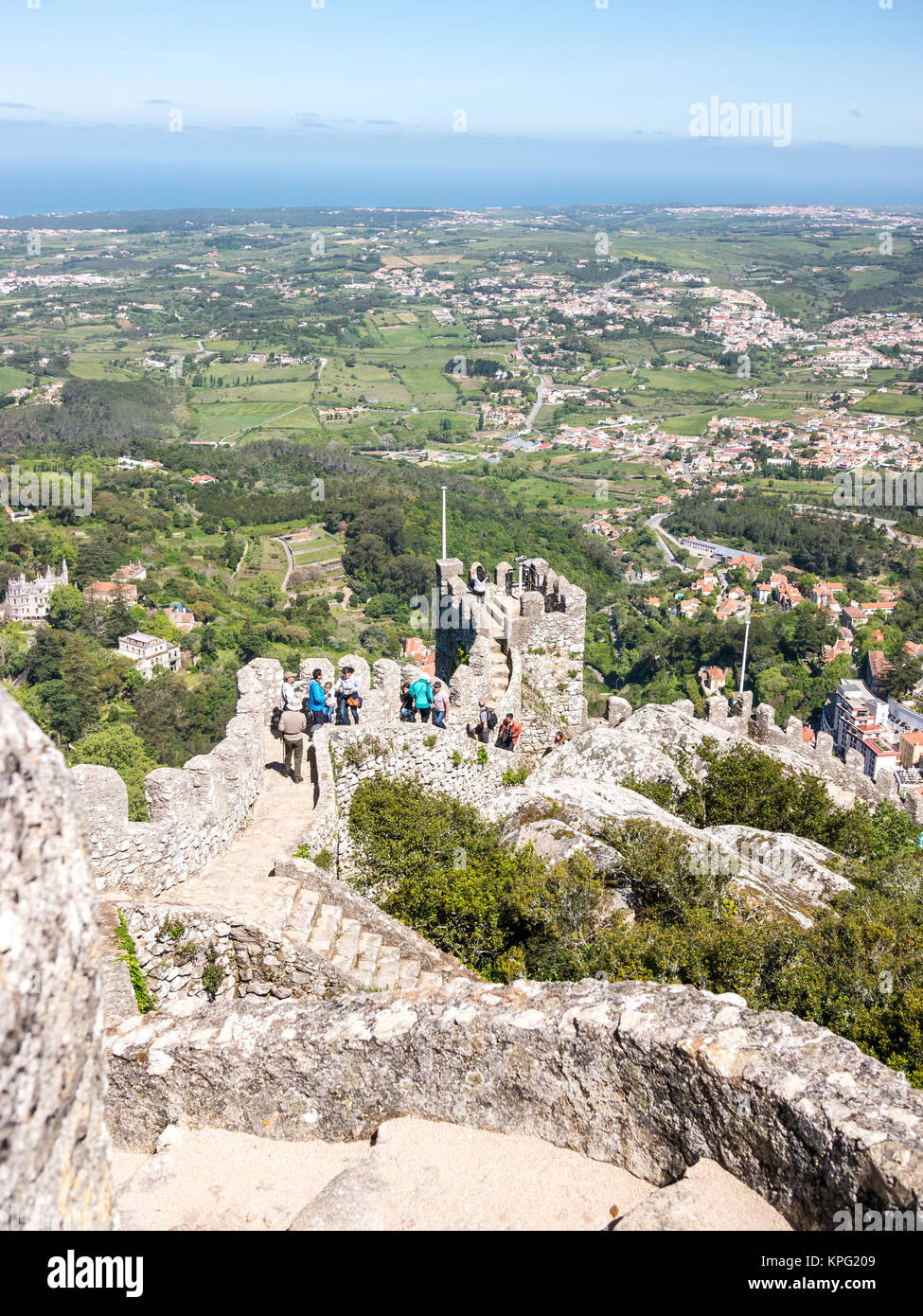 View of the ocean and the surroundings of the city of Sintra from the ...